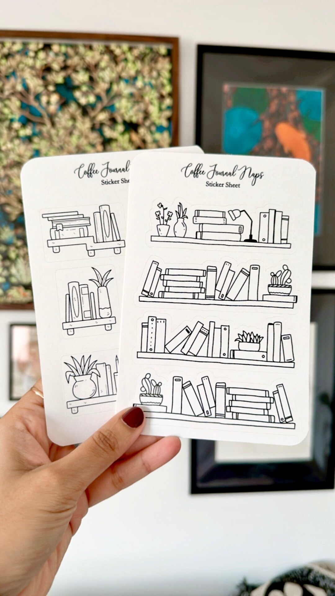 Reading Bookshelves Sticker Sheet for Reading Journals Reading Planner ...