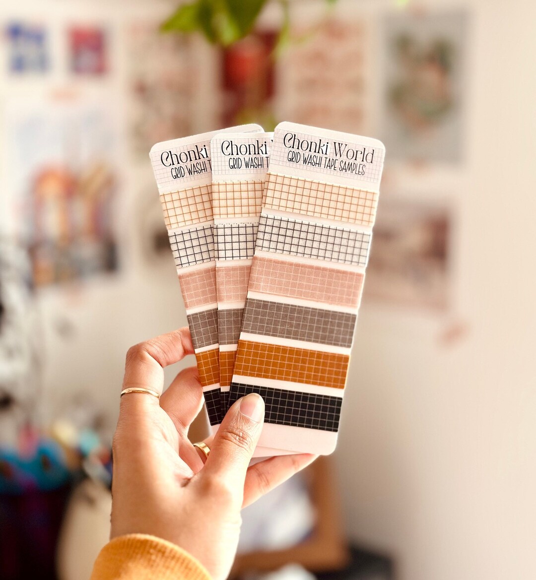 Washi Tape Sample Card Grid Washi Tapes Set for Bullet Journal ...