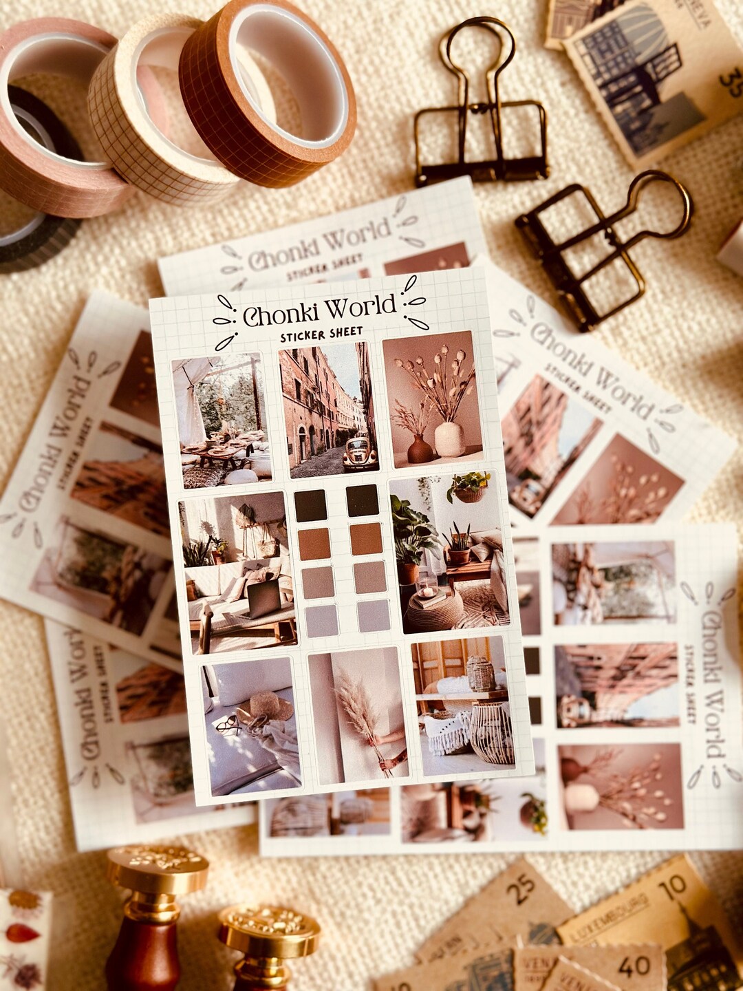 Boho Bliss Photo Collage Sticker Sheet - Unique Stickers for ...