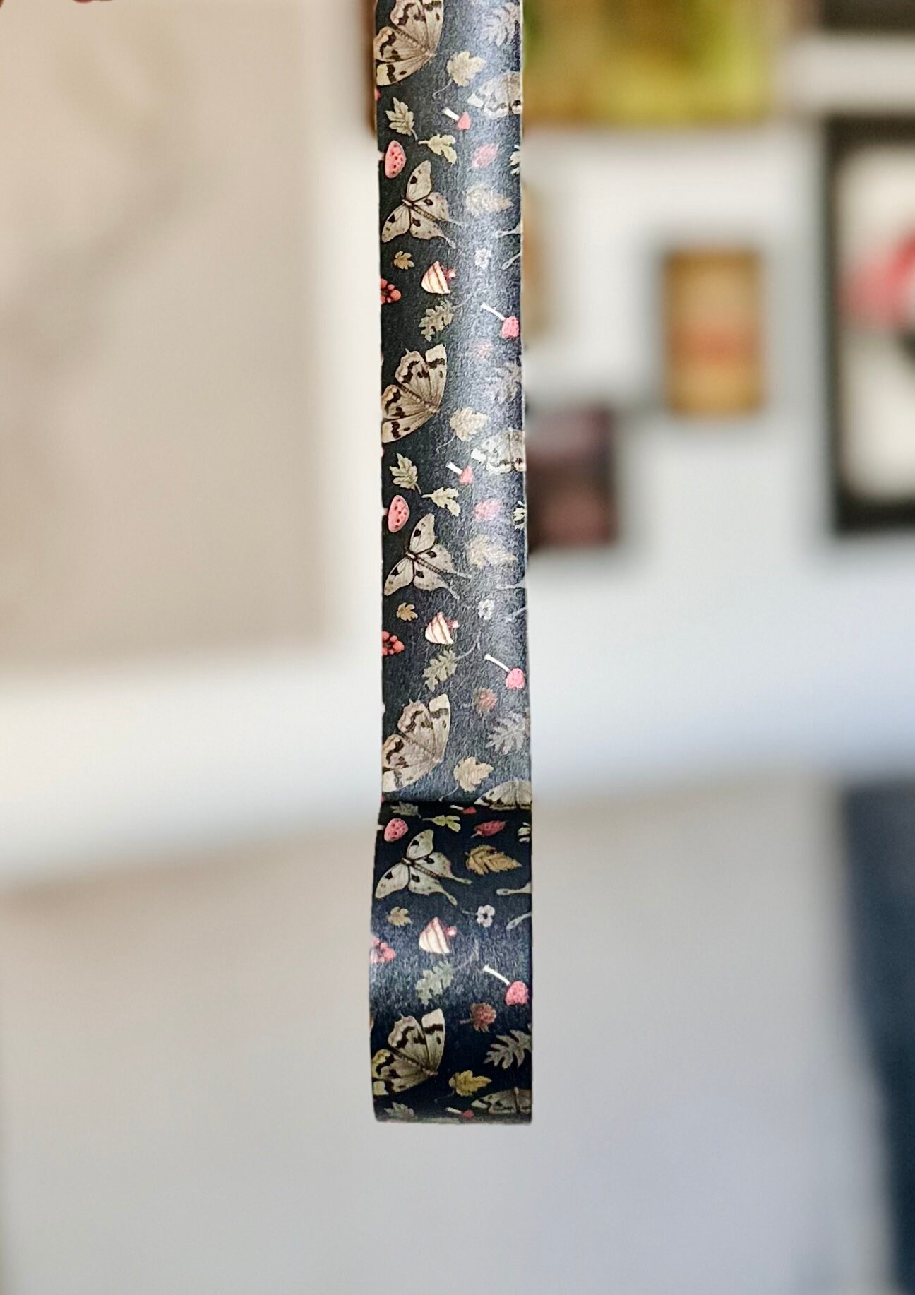 Cottagecore Dark Mushroom and Moth Washi Tape Sample Nature-inspired ...