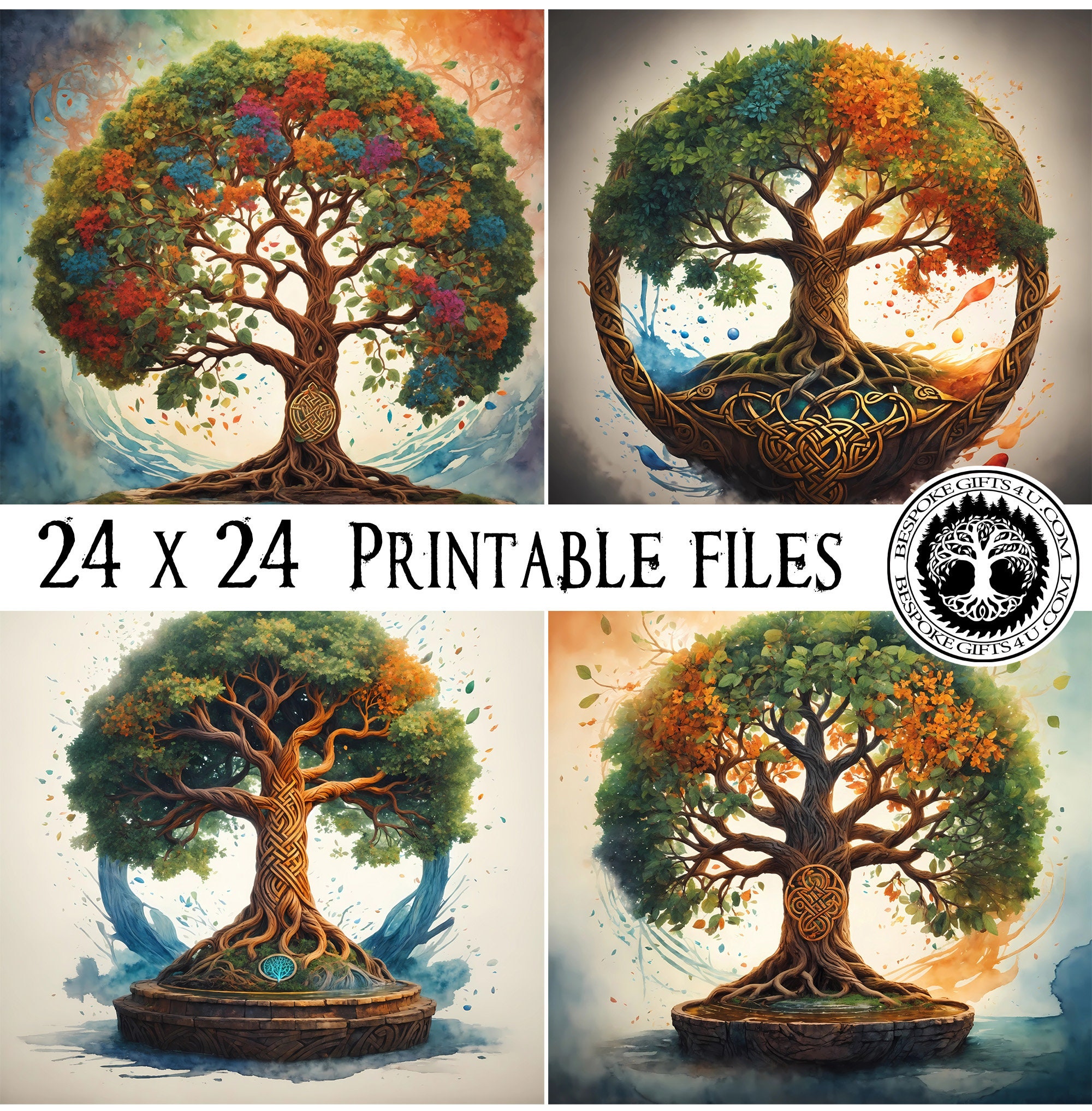Watercolor Tree of Life Art Print | Spiritual Nature Watercolor ...