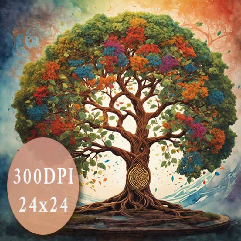 Watercolor Tree of Life Art Print | Spiritual Nature Watercolor ...