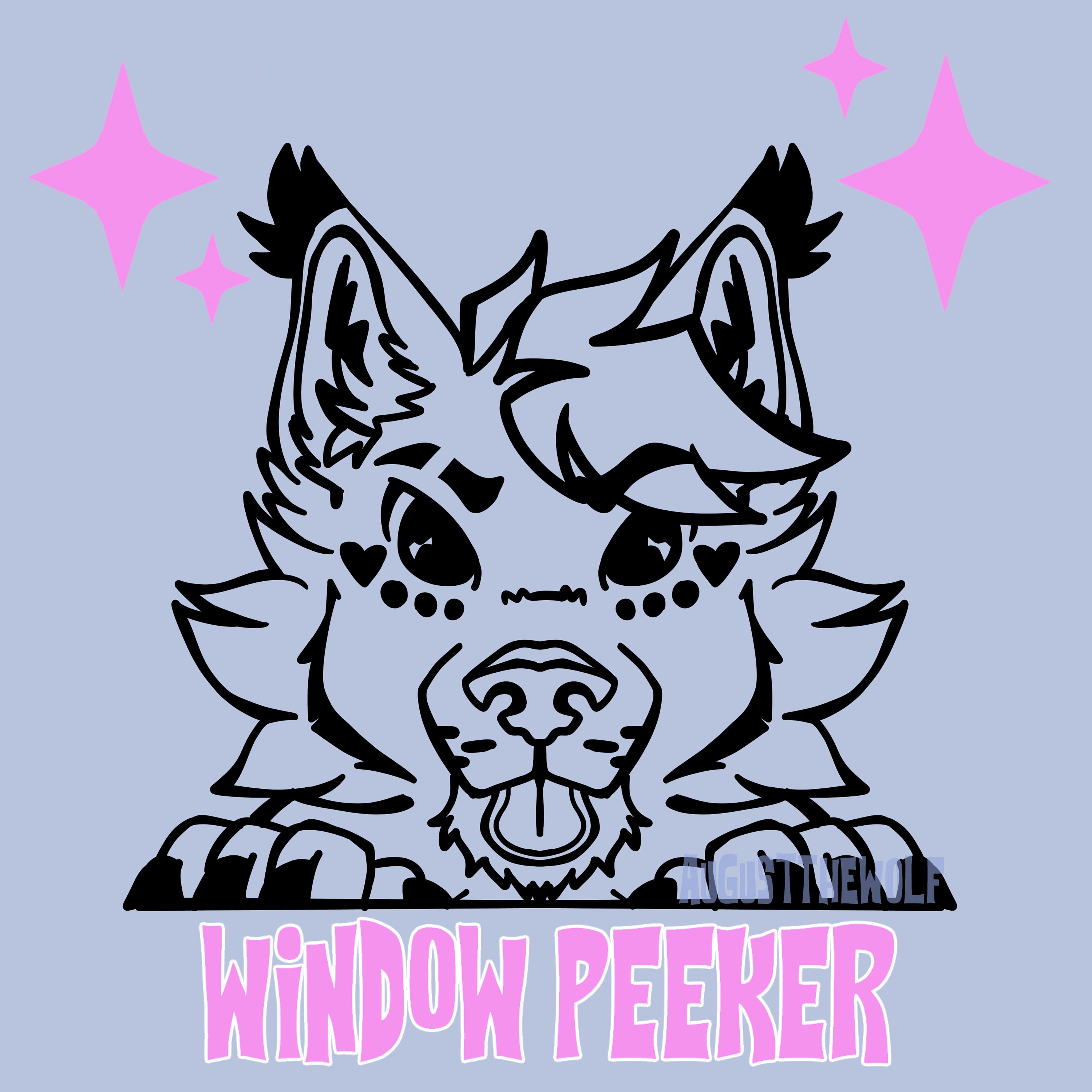 Custom Fursona Peeker Decals - Etsy