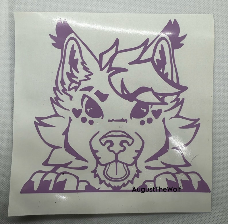 Custom Fursona Peeker Decals - Etsy