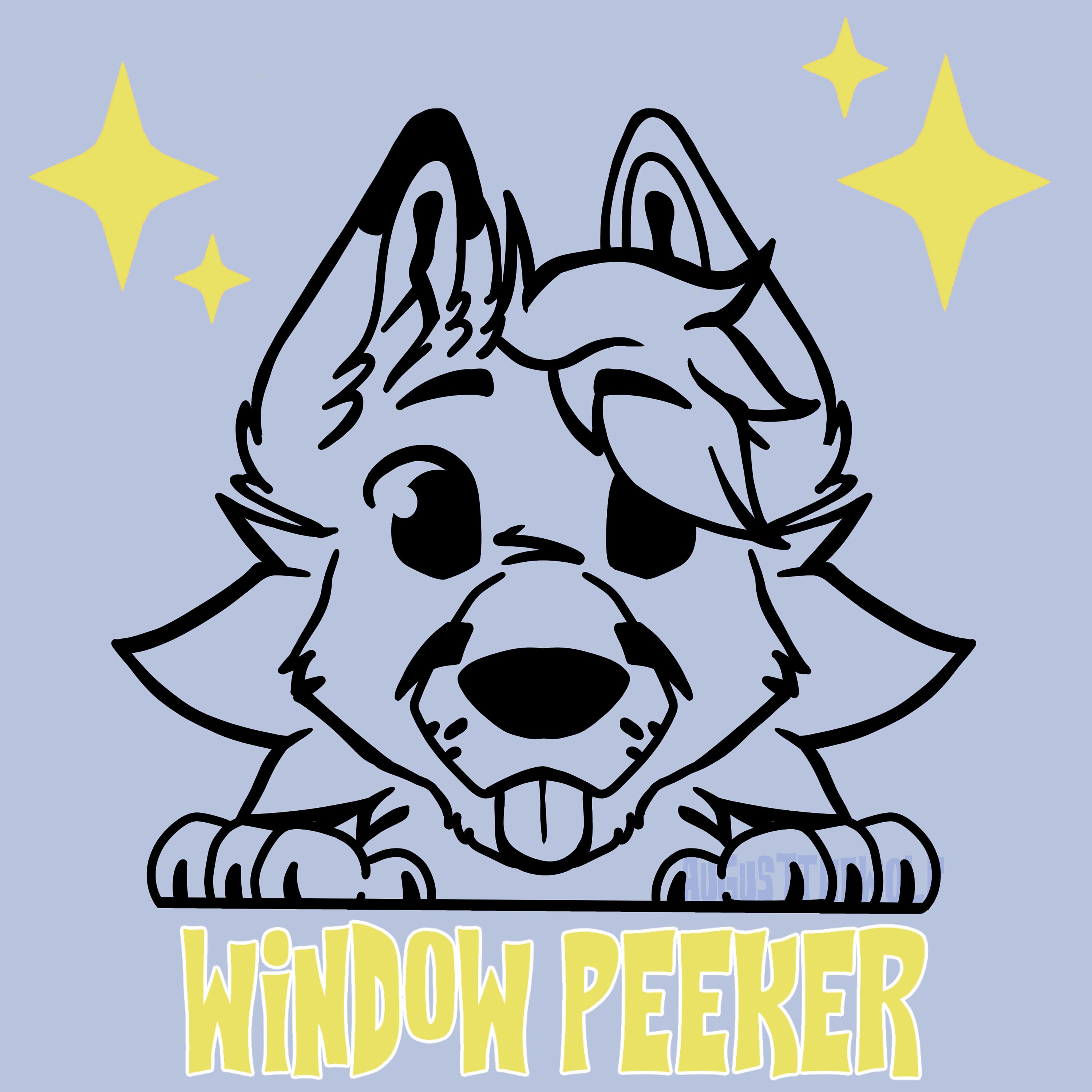 Custom Fursona Peeker Decals - Etsy