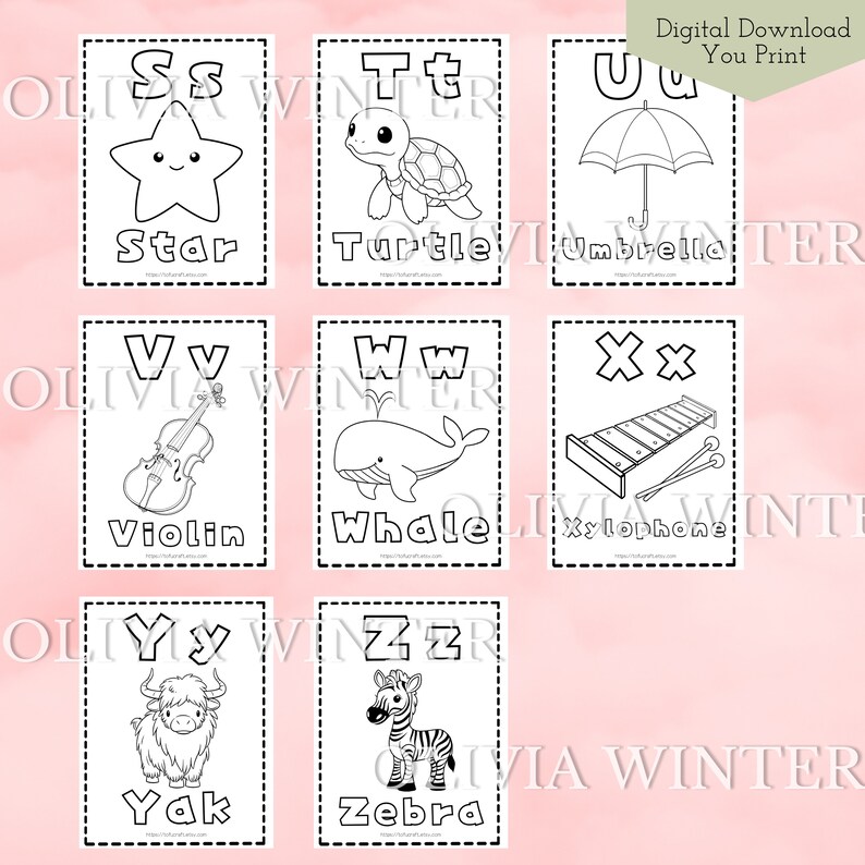 ABC Coloring Pages for Kids Preschool Alphabet Coloring Paper ...