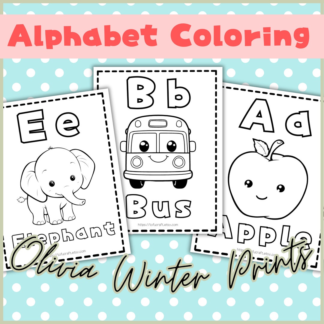 ABC Coloring Pages for Kids Preschool Alphabet Coloring Paper ...