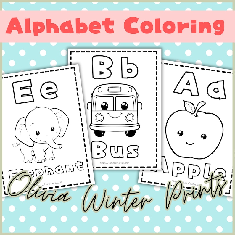 ABC Coloring Pages for Kids Preschool Alphabet Coloring Paper ...