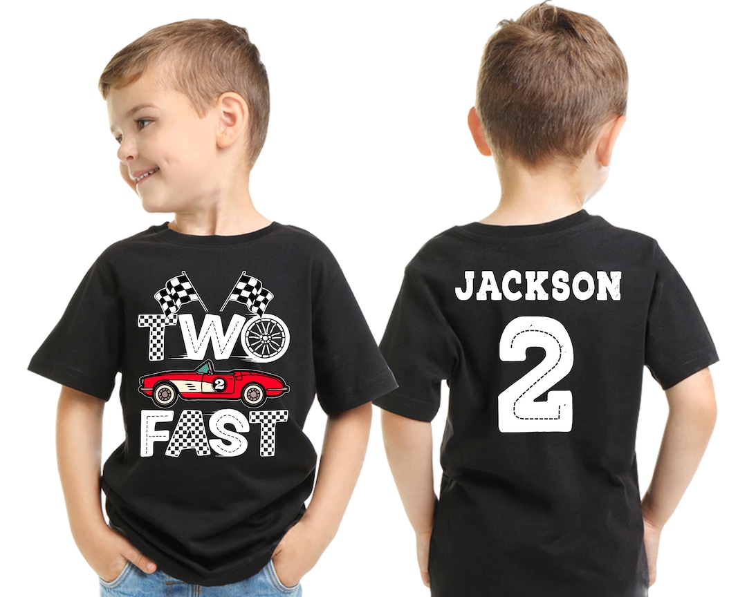 Two Fast Race Car Shirt, 2nd Racecar Birthday Shirt, 2nd Birthday Boy ...