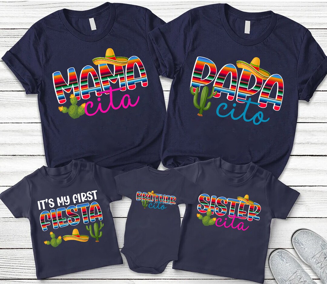 Fiesta Birthday Party Shirts, My First Fiesta, Family Fiesta Birthday ...