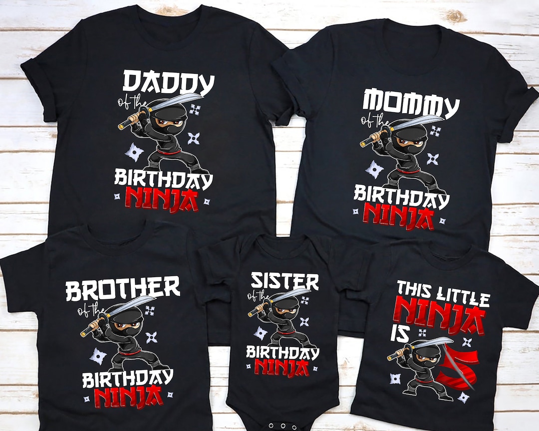 Ninja Birthday Shirts/ninja Family Birthday Matching Shirts/ninja ...