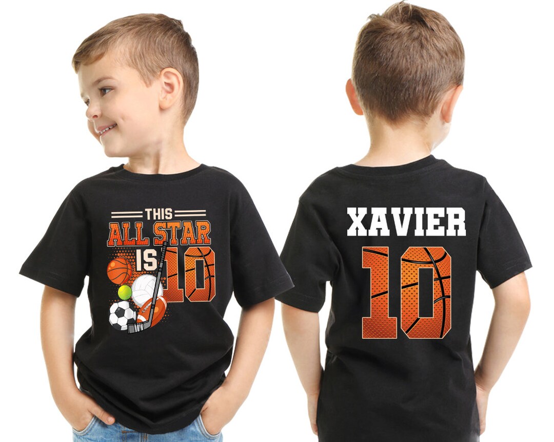 Sports Basketball Birthday Shirts,custom Birthday Boy Girl,all Star ...