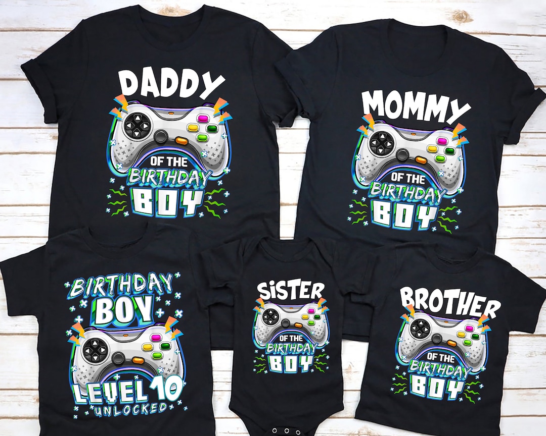 Gamer Birthday Shirt,matching Family Birthday Shirts,gaming Birthday ...