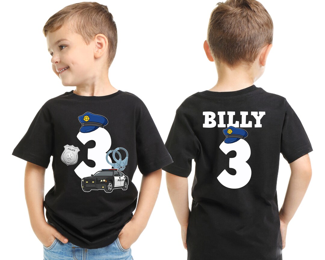 Sound the Alarm Police Officer Birthday Boy Shirt, Personalized ...
