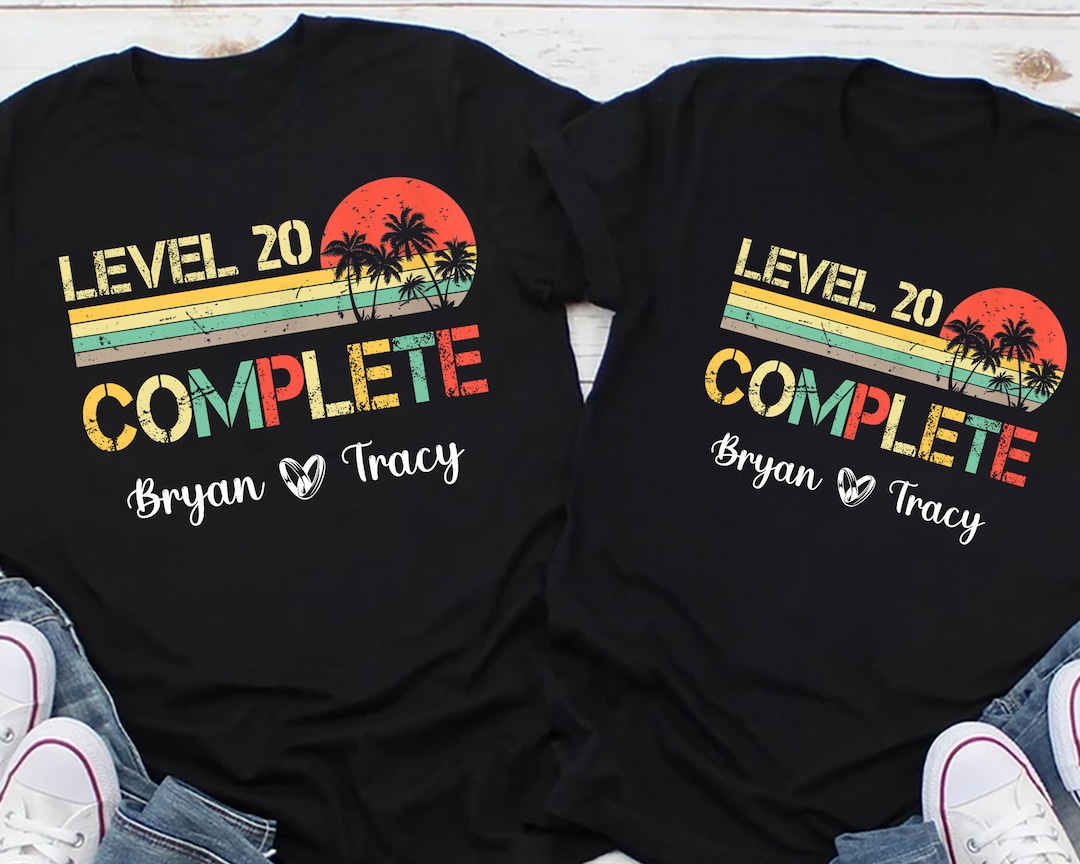 Level Complete Anniversary Shirt,20 Year Anniversary Shirts,20th ...