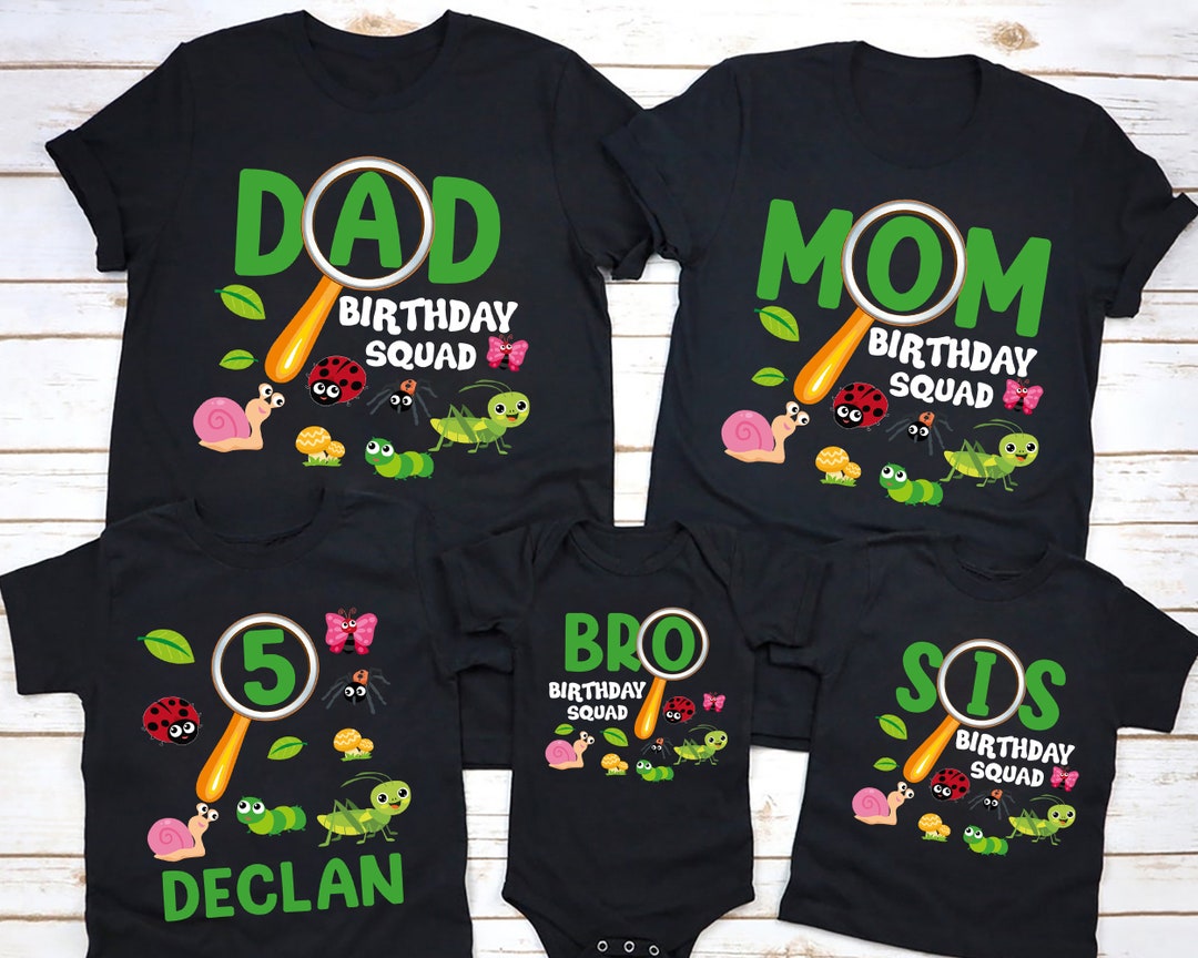 Family Matching Bug Birthday Shirt, Funny Cute Bug Personalized ...