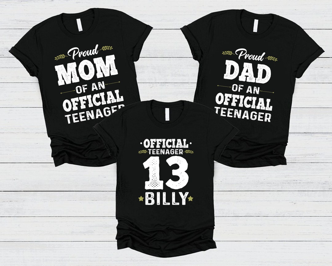 Official Teenager Family Matching Birthday Shirt, 13th Birthday Shirt ...