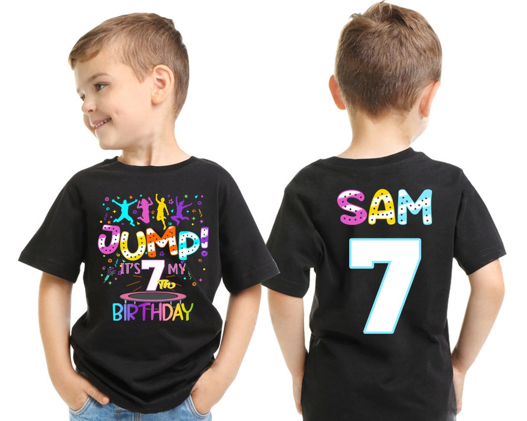 Jump Birthday Party Shirts, Trampoline Party Shirts, Bounce House Party ...