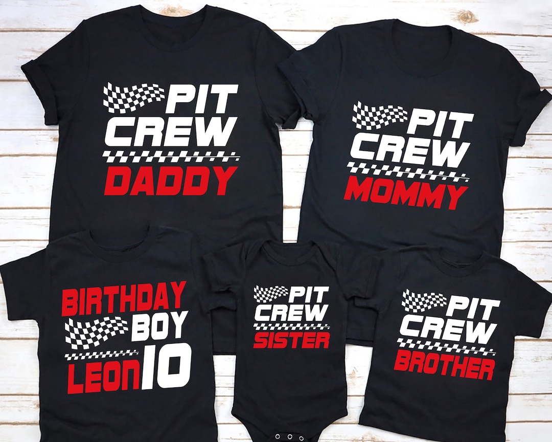 Custom Family Birthday Shirts, Pit Crew Family Shirts, Family ...