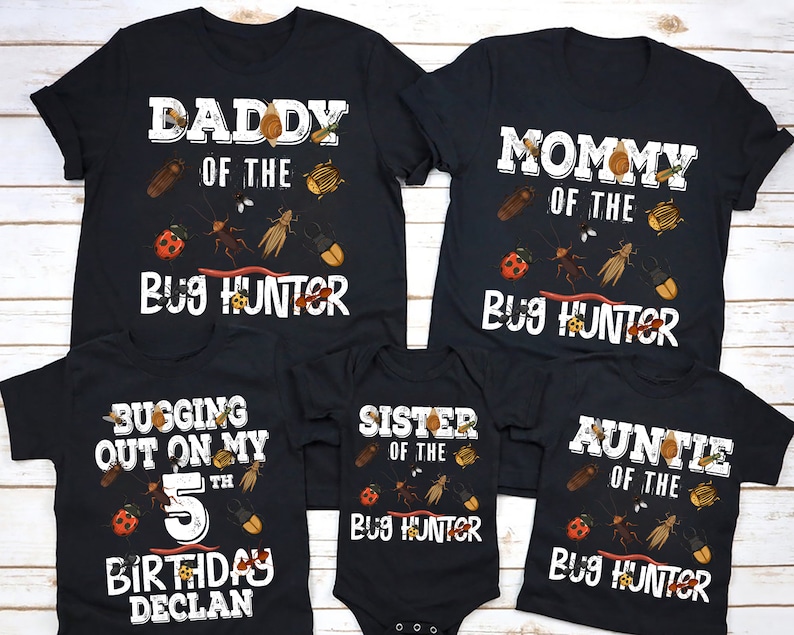 Family Matching Bug Birthday Shirt, Funny Cute Bug Personalized ...