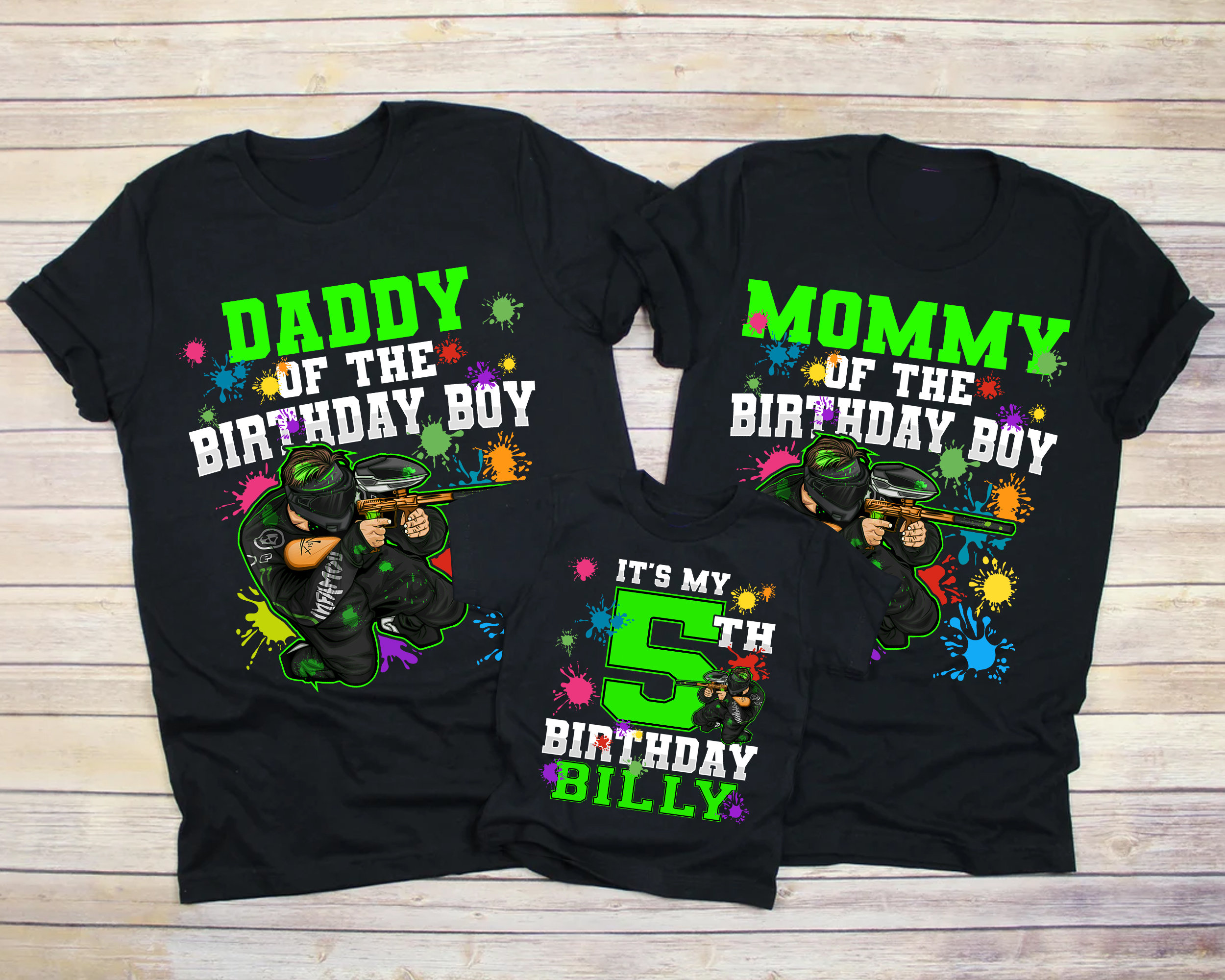Paintball Birthday Shirt, Family Matching Shirt,paint Ball Birthday Tee ...