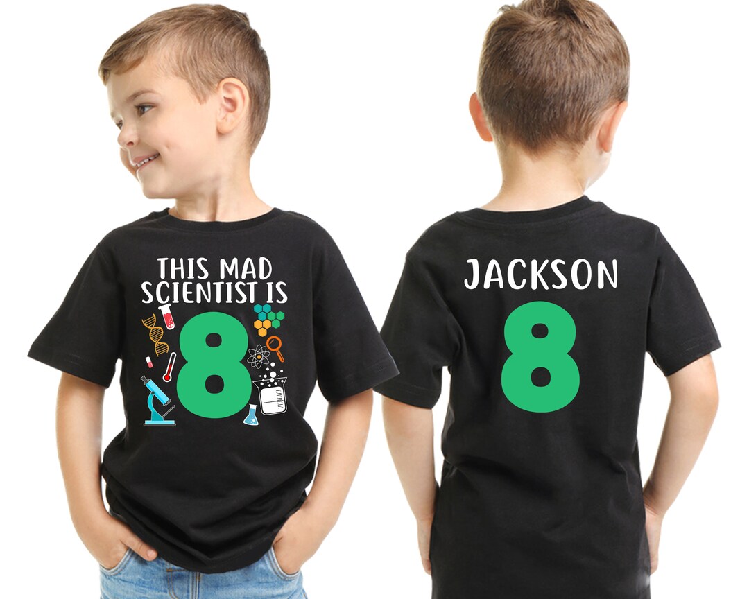 Custom Science Birthday Shirt, Birthday Boy Girl, Personalized Science ...