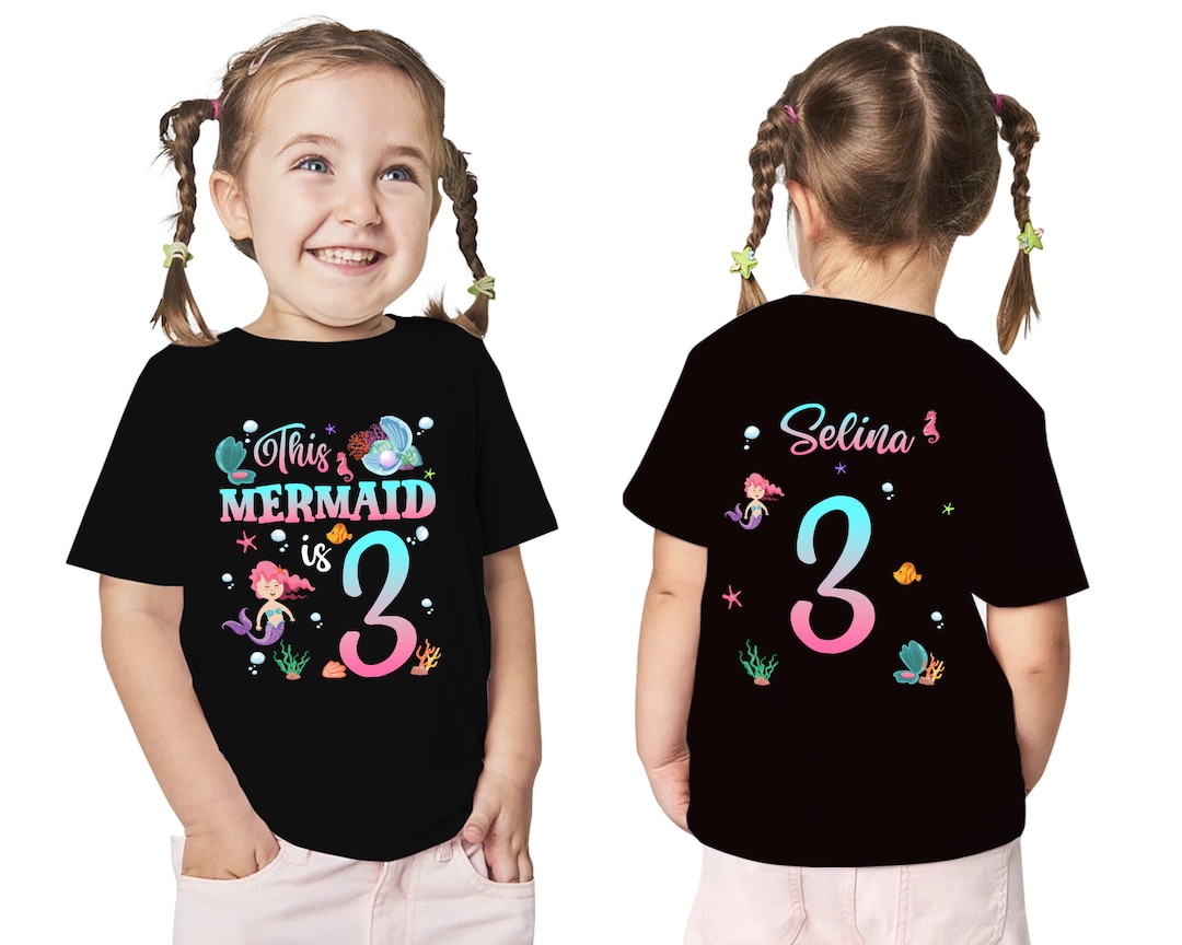 Mermaid Birthday Shirt | Birthday Mermaid Shirt | Any Age Birthday ...