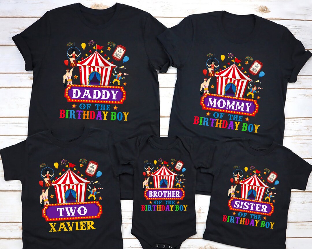 Circus Birthday Shirt, Personalized Circus Shirts, Circus Carnival ...