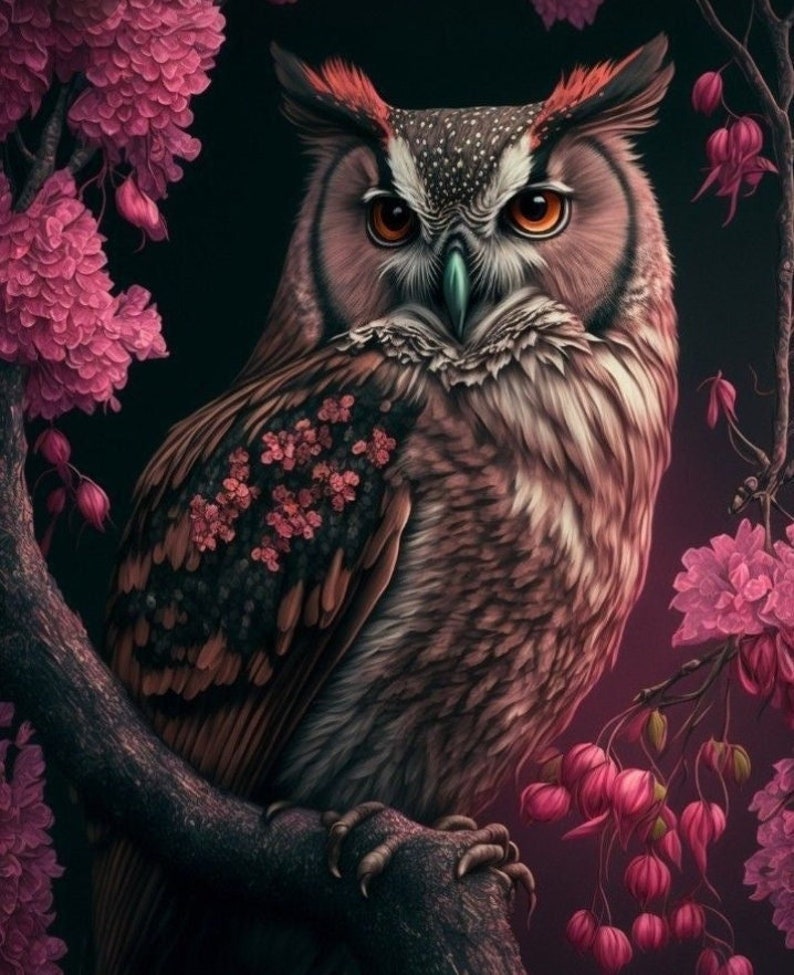 Cross Stitch Pattern Pink Owl - Etsy