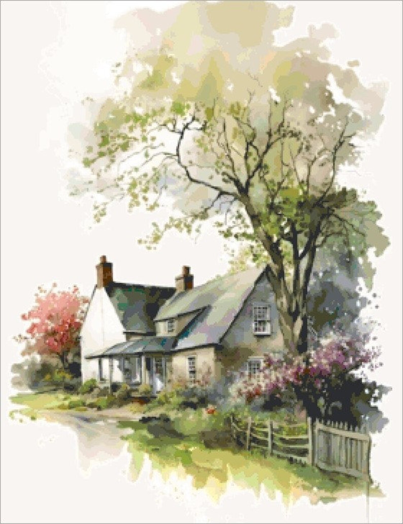 Cross Stitch Pattern Cottage House - Etsy