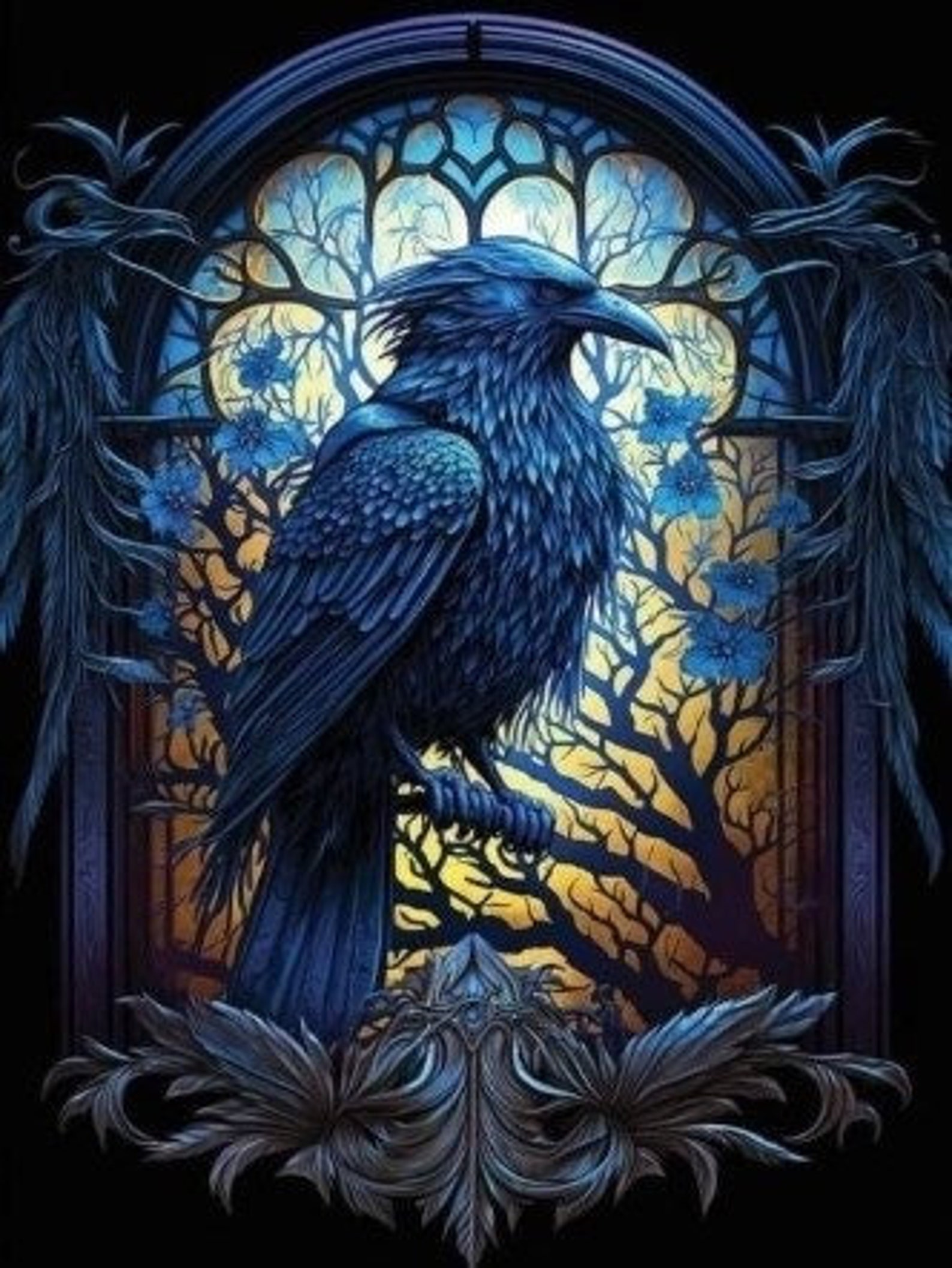 Cross Stitch Pattern Raven - Etsy