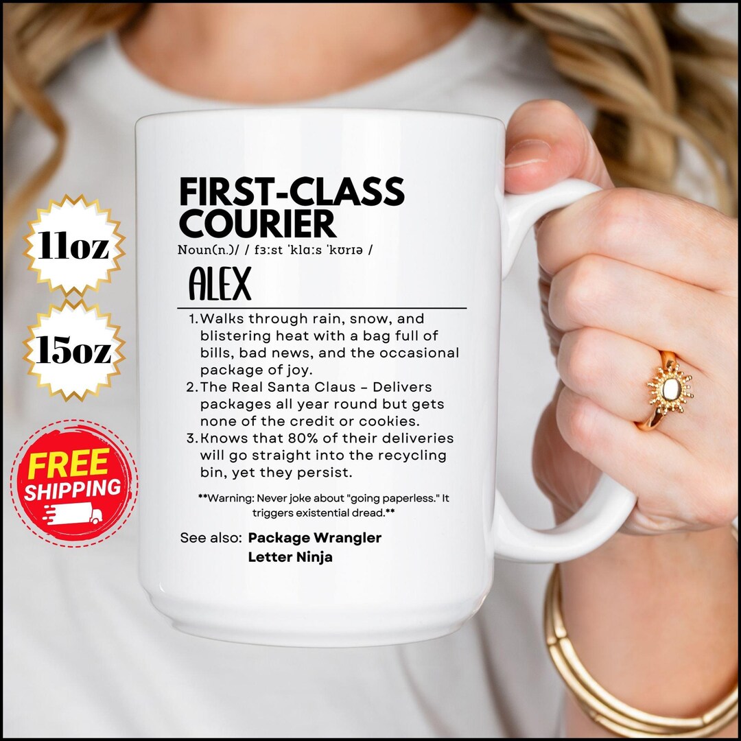 Postal Worker Gift, First-class Courier Mug, Funny Personalized Mug ...