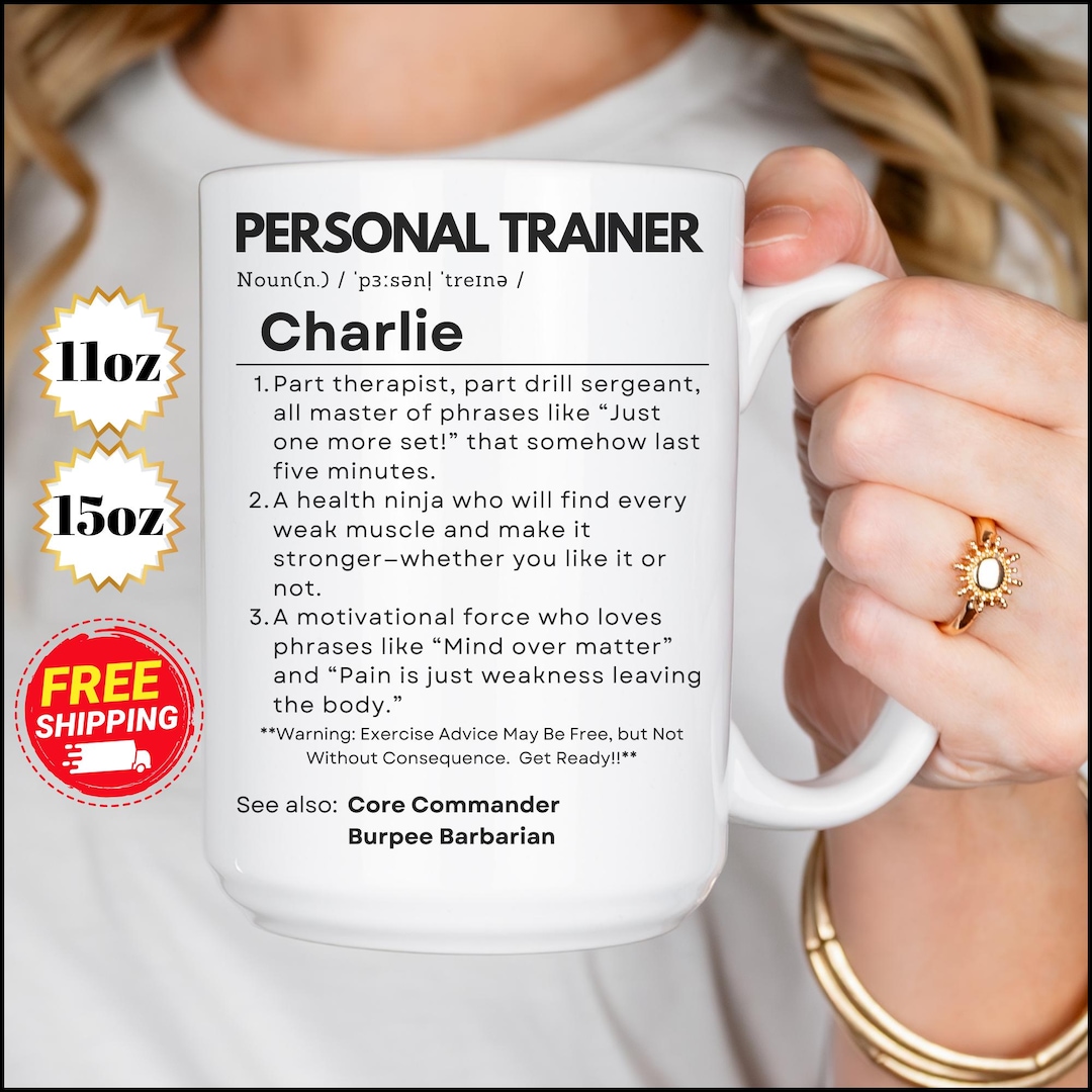 Personal Trainer Definition Mug: Customizable Gift for Fitness Trainers ...