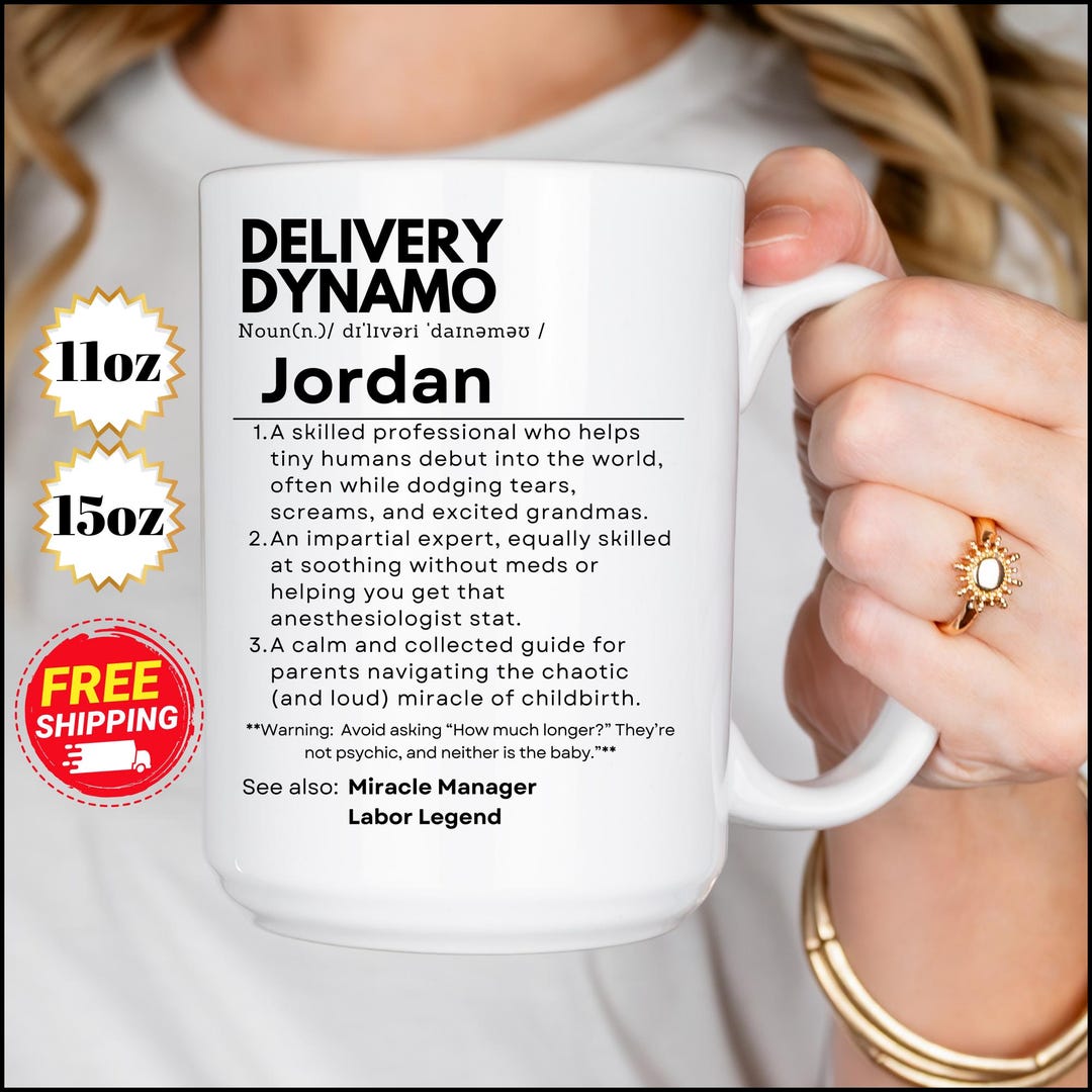 Personalized Midwife Mug: Delivery Dynamo Definition Gift - Etsy