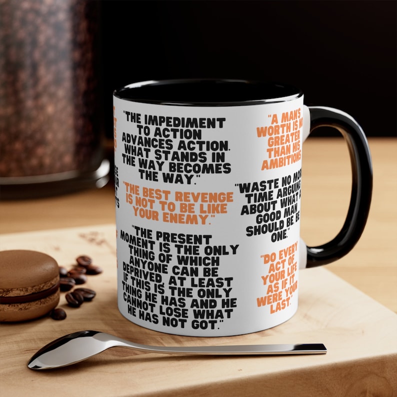 Marcus Aurelius Quotes Mug: Stoic Philosophy Coffee Mug - Etsy