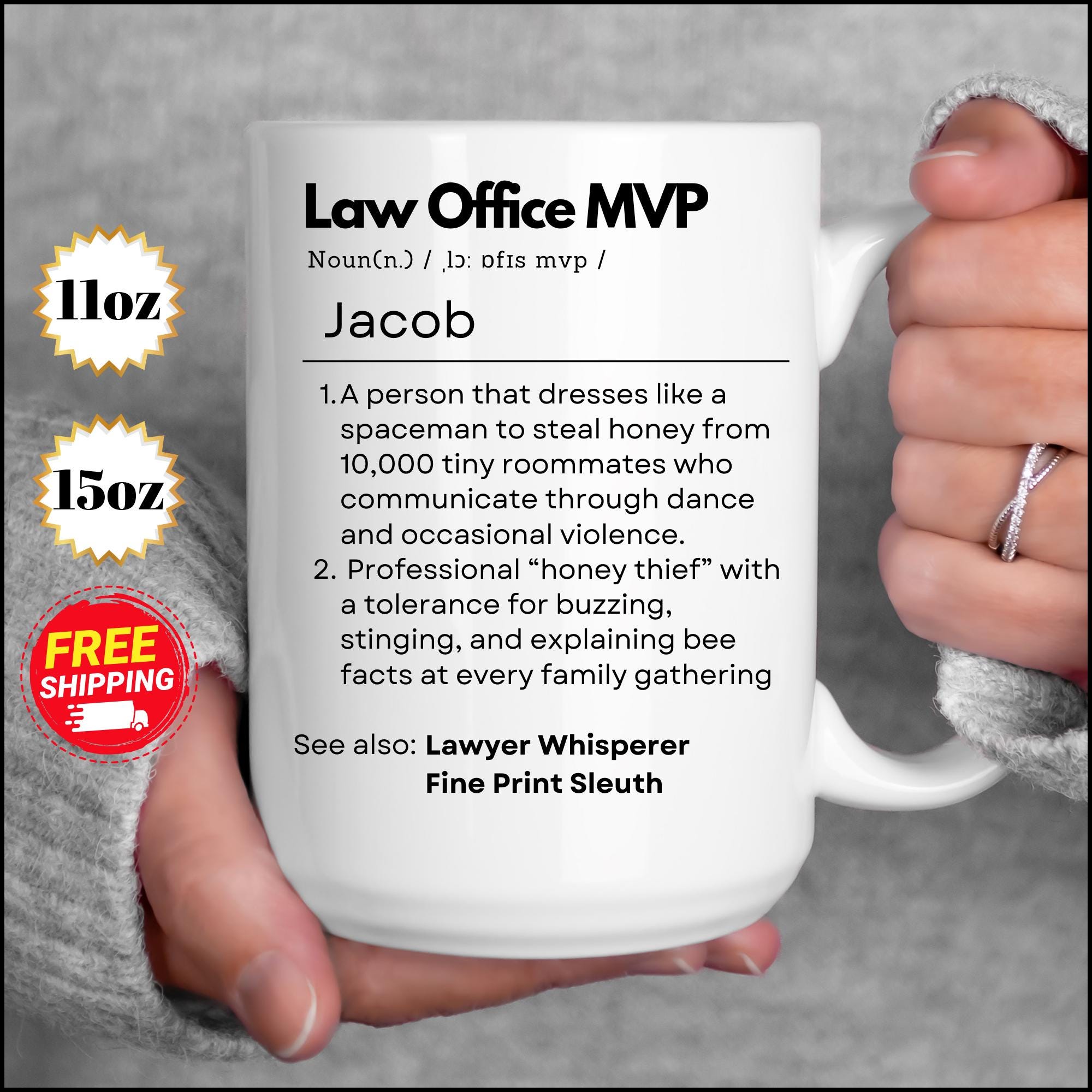 Funny Paralegal Definition Mug: Customizable Gift for Legal Assistants ...