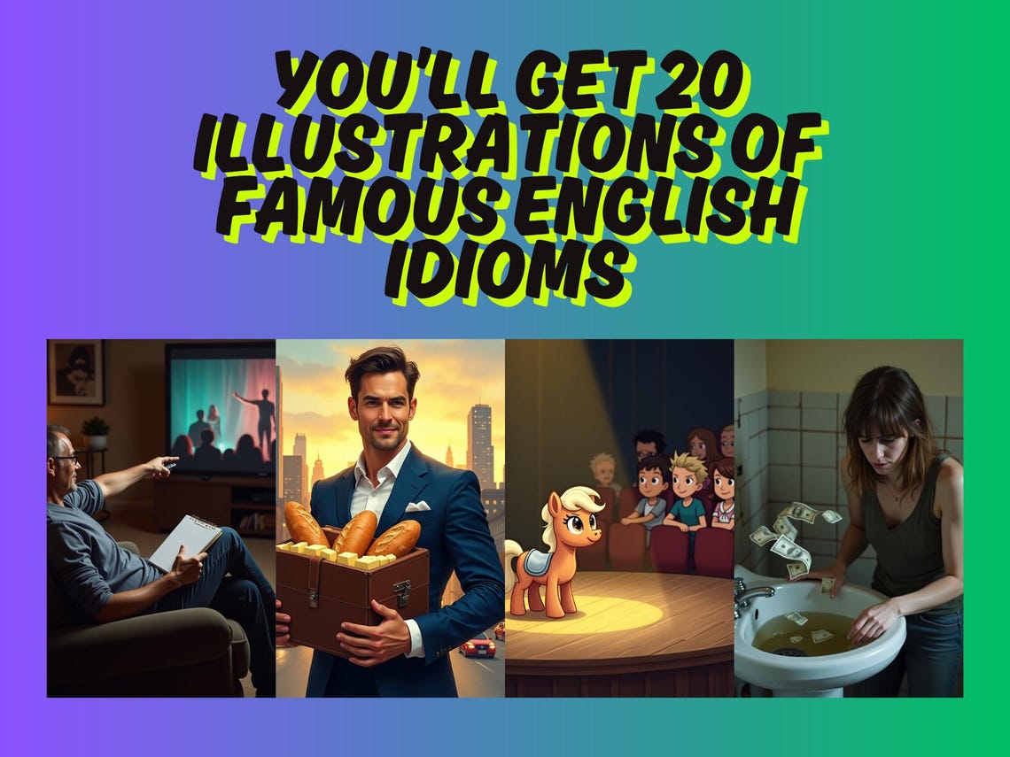 ESL Idioms Visual Cards: Figurative Language Posters With Answer Key ...