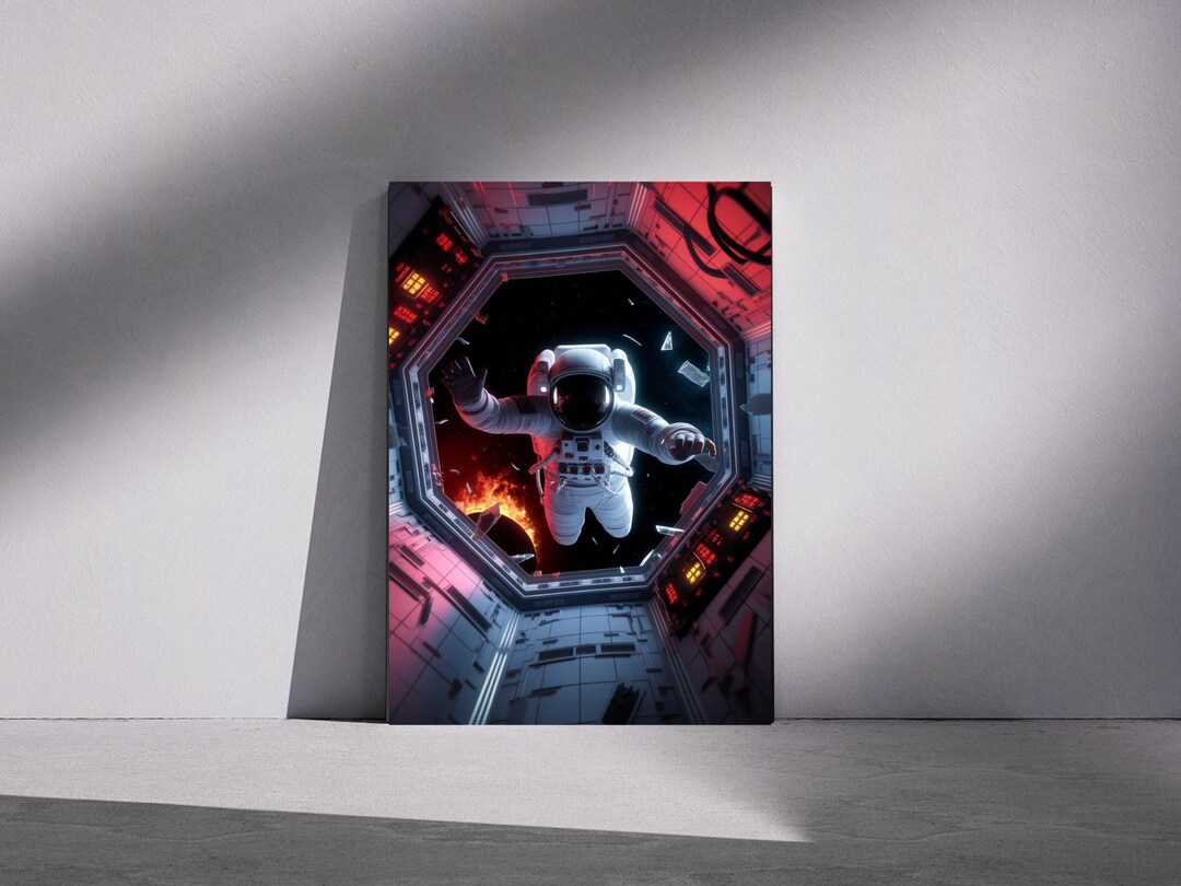 Astronaut Space Poster Digital Download – Sci-fi Wall Art, Outer Space ...