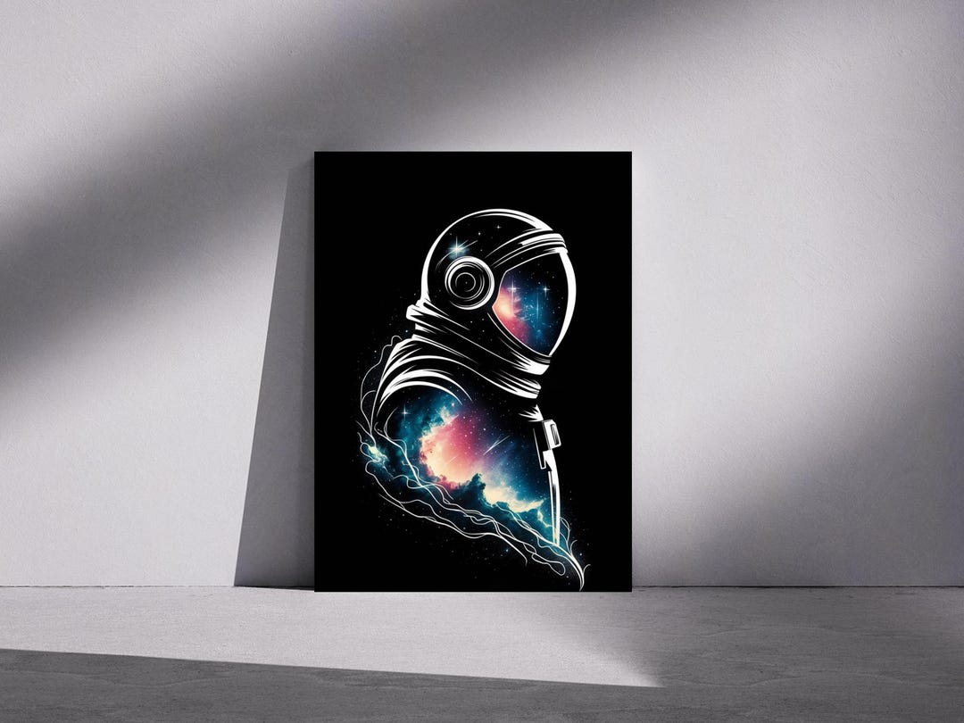 Astronaut Wall Art Digital Download – Galaxy Space Poster, Sci-fi ...
