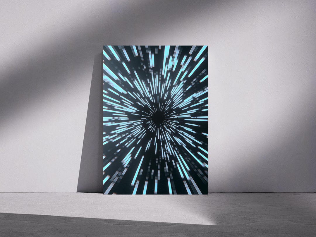 Lightspeed Tunnel Art Print: Sci-fi Hyperspace Illusion (PDF ...