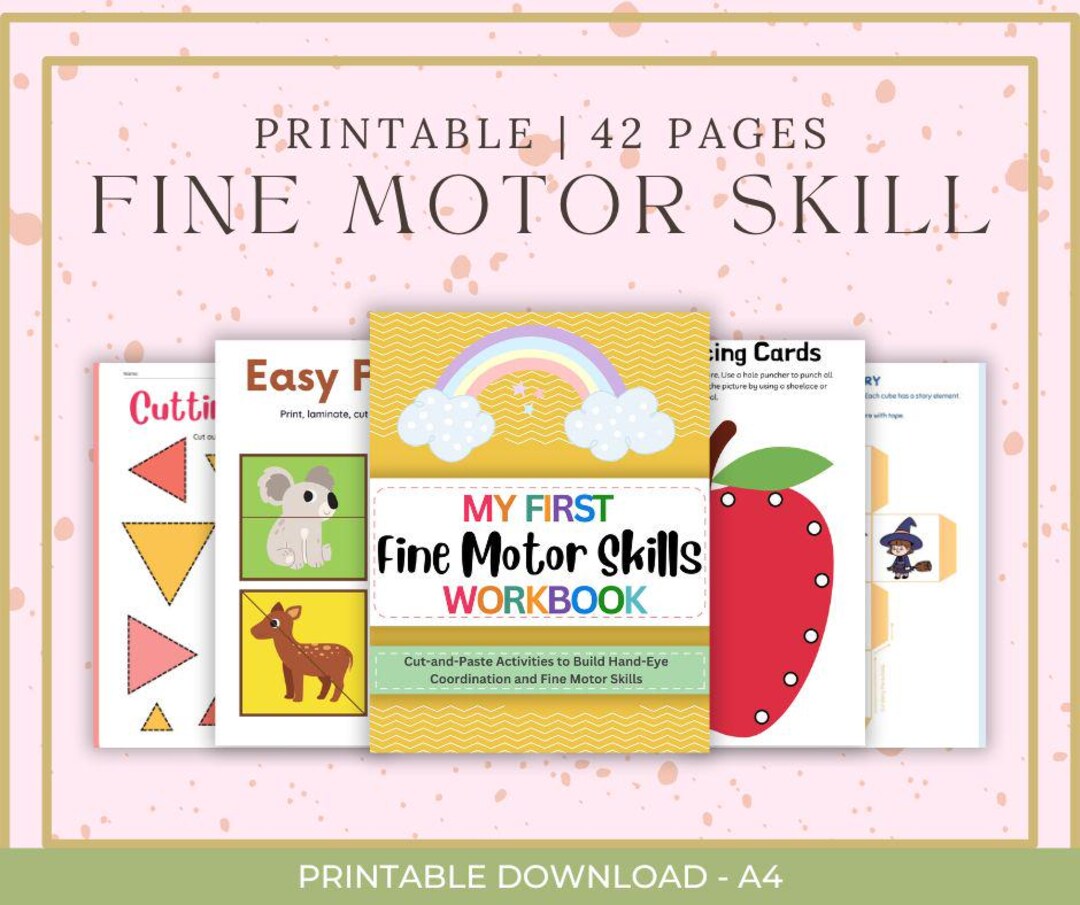 Fine Motor Skills Worksheets for Kids Scissor Skill Practical Life ...
