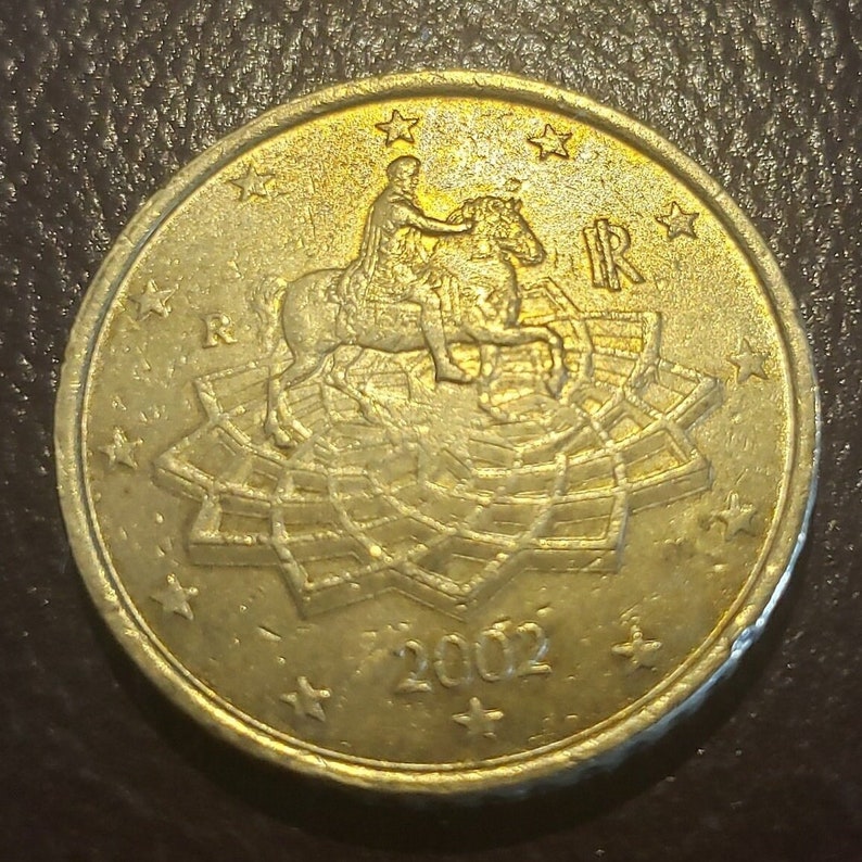 RARE 50 Cent Coin - Italy 2002 - Etsy