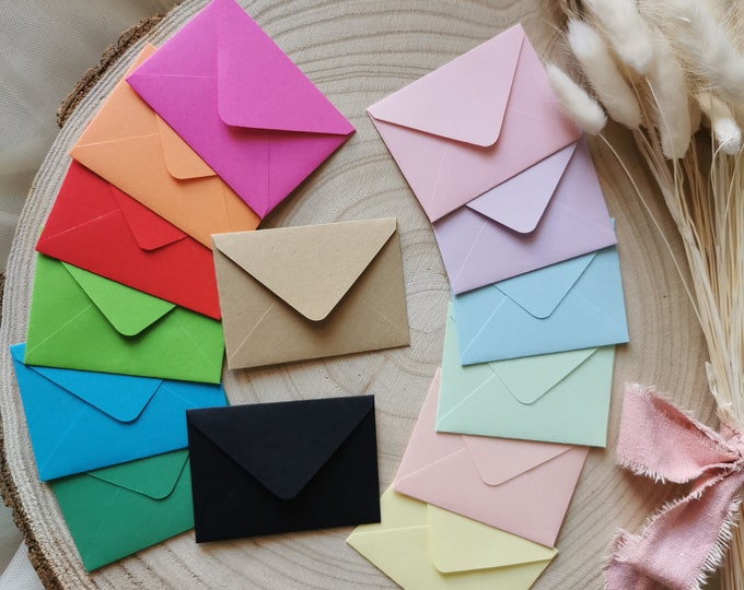 TINY Random Floral Envelopes/ Mini Floral Themed Envelopes/ Little Love ...