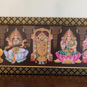 Pooja Room (20x8 Inch) God Photo Frames/ Hindu God & Goddess / Divine ...