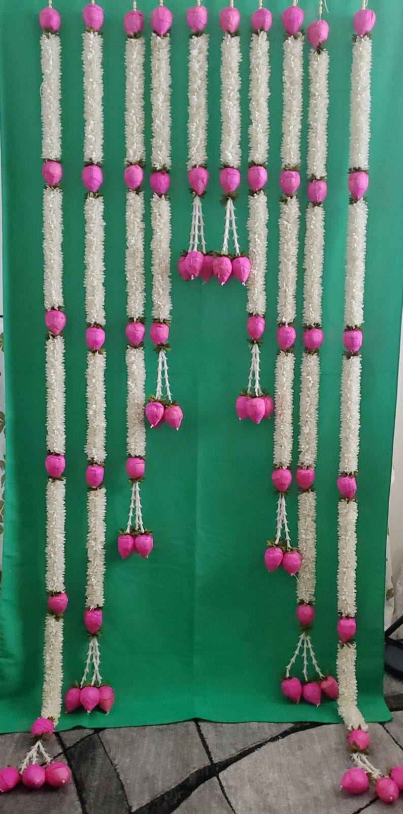 Backdrop Flower Set /indian Flower Decor / Garland Set / Indian Decor ...