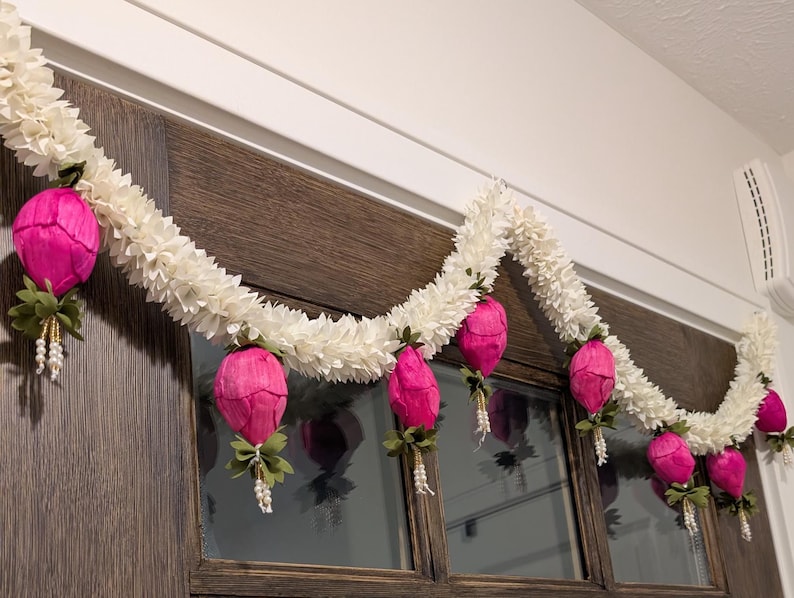 Lotus Bud Decor / Lotus Garland Strings/ Pooja Decor / Indian Pooja ...