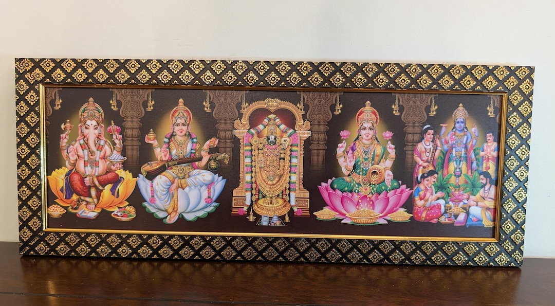 Pooja Room (20x8 Inch) God Photo Frames/ Hindu God & Goddess / Divine ...