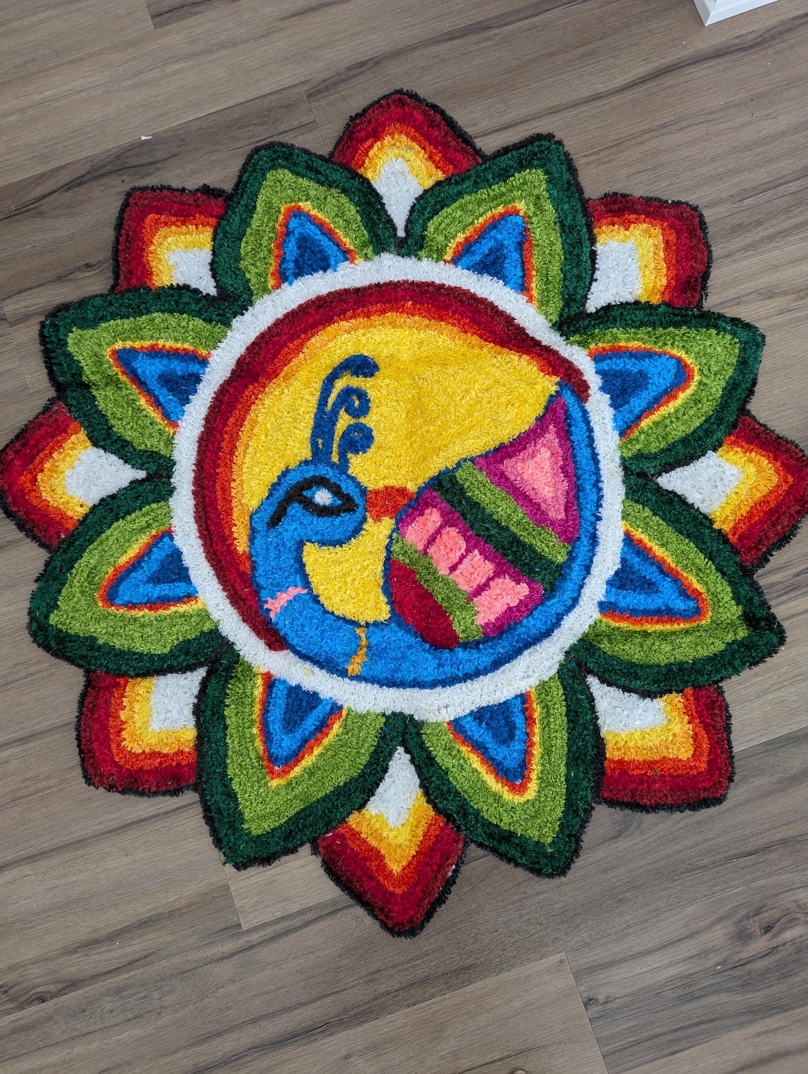 Rangoli Mat/ Rangoli/ Pooja Mat/ Onam Decor/ Lotus Mat/ Housewarming ...