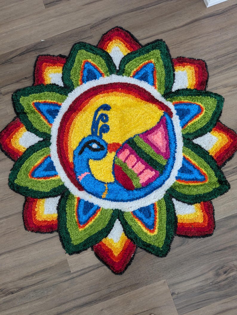 Rangoli Mat/ Rangoli/ Pooja Mat/ Onam Decor/ Lotus Mat/ Housewarming ...