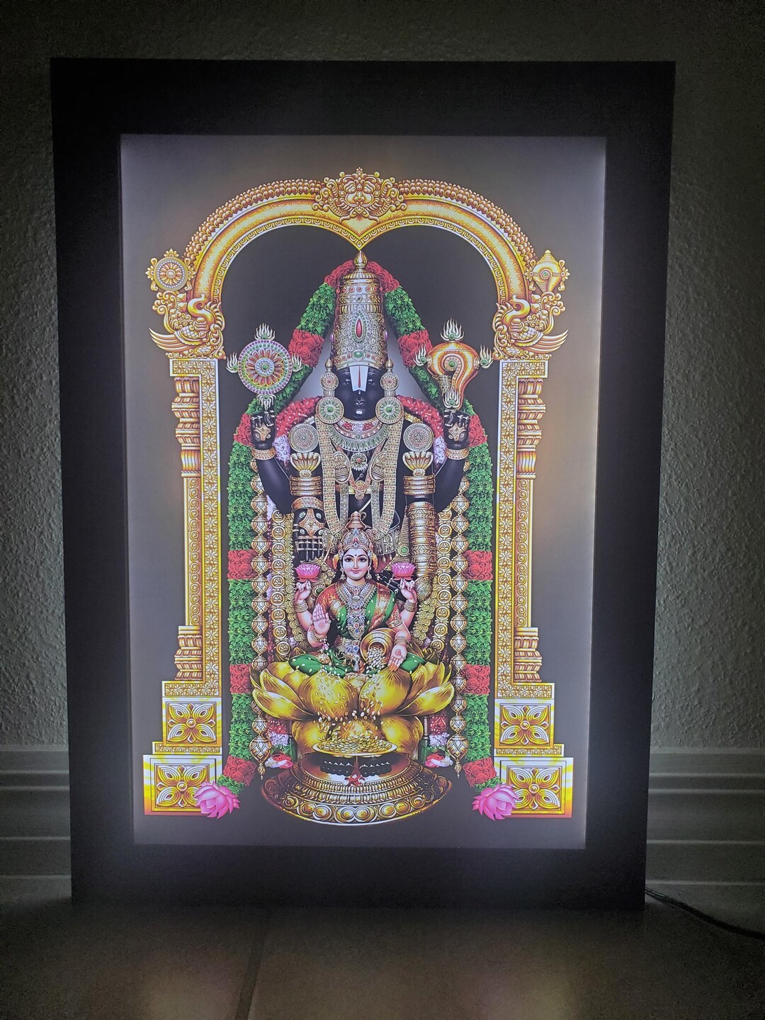 Backlight Photo Frame/ Venkatesha Photo Frame/ Indian God Photo Frame ...